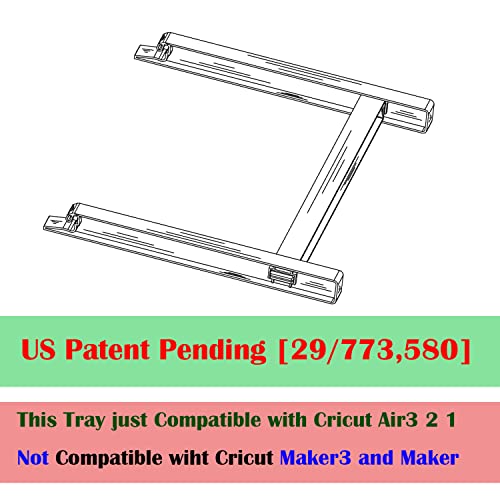 Extension Tray Compatible with Cricut Explore Air3 2 1,Extender Tray Compatible with Cricut Mat,Cutting Mat Extender Support for Explore Air Series (Not Compatible with Maker3 and Maker) (Pink)