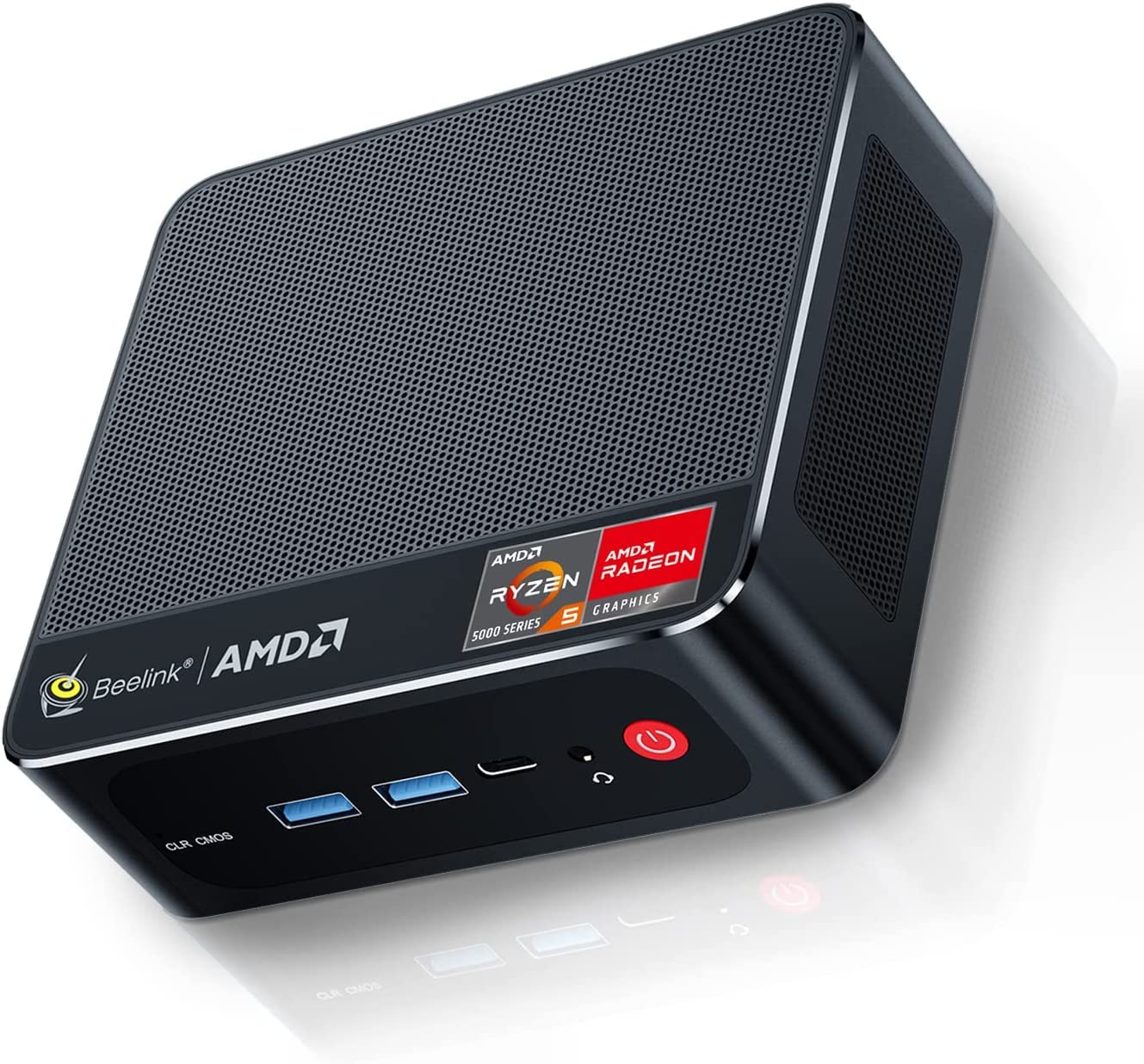 Beelink Mini PC W11 Pro,AMD Ryzen 5 5560U(up to 4 GHz),Mini Computer 16GB DDR4 RAM/500GB M.2 2280 NVME SSD WiFi/BT5.2/HDMI+Type-C,Support 2.5 Inch HDD
