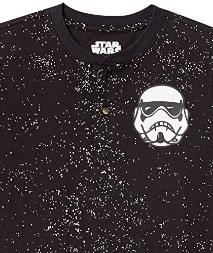 Amazon Essentials Disney | Marvel | Star Wars Boys' Short-Sleeve Henley T-Shirts (Previously Spotted Zebra), Pack of 2, Star Wars Icons, X-Small