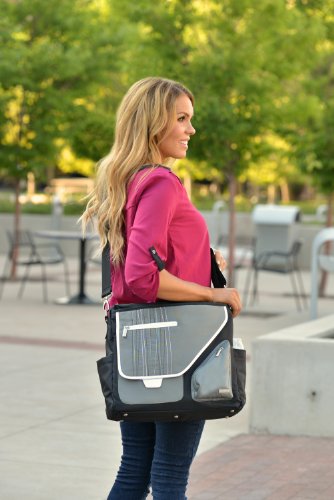 JJ Cole Metra Diaper Bag, Black Stitch