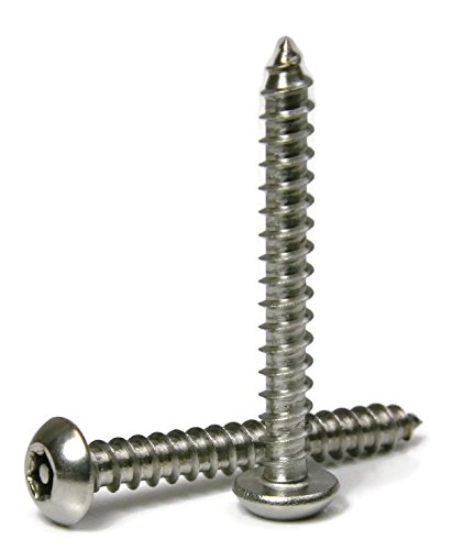 Torx w/Pin Tamper Proof Security Button Head Sheet Metal Screws 18-8 Stainless Steel T-27 - #14 x 2-1/2-25 Pieces