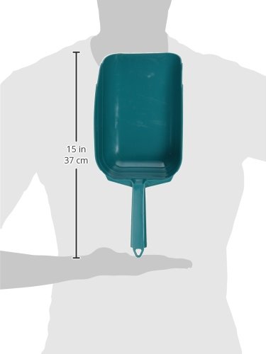 LITTLE GIANT Plastic Utility Scoop (Teal) Heavy Duty Stackable Plastic Farm Scoop with Sturdy Grip (5 Pint) (Item No. 90TEAL)