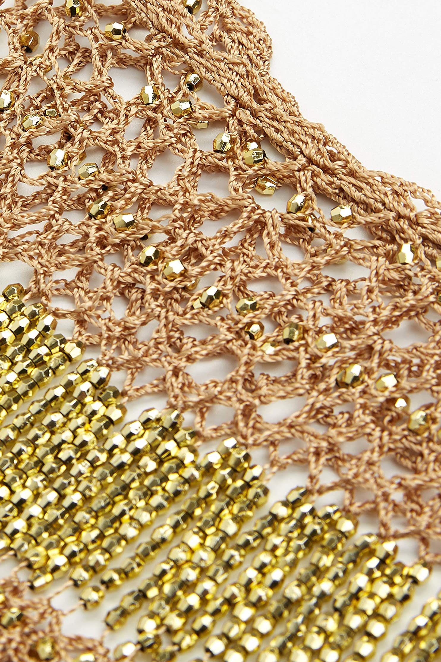BABEYOND 1920s Shawl Wraps Gatsby Beaded Evening Cape Bridal Shawl Bolero Flapper Cover Up (Gold)