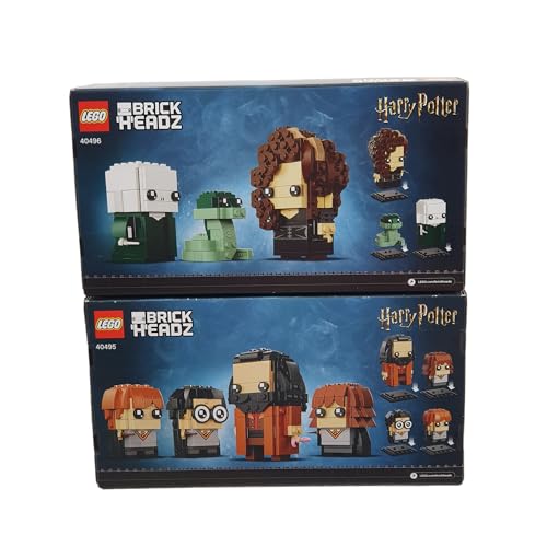 Lego Brickheadz Harry Potter, Hermione, Ron Weasley, Hagrid 4095 + Lord Voldemort, Nagini, Bellatrix Lestrange 40496 Set