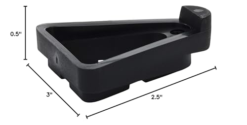 Bosmere Pot Toes, Plant Pot Risers for Indoor and Outdoor, Prevent Stains and Rotting on Wood, Cement, and Tile - Black (Pack of 12)