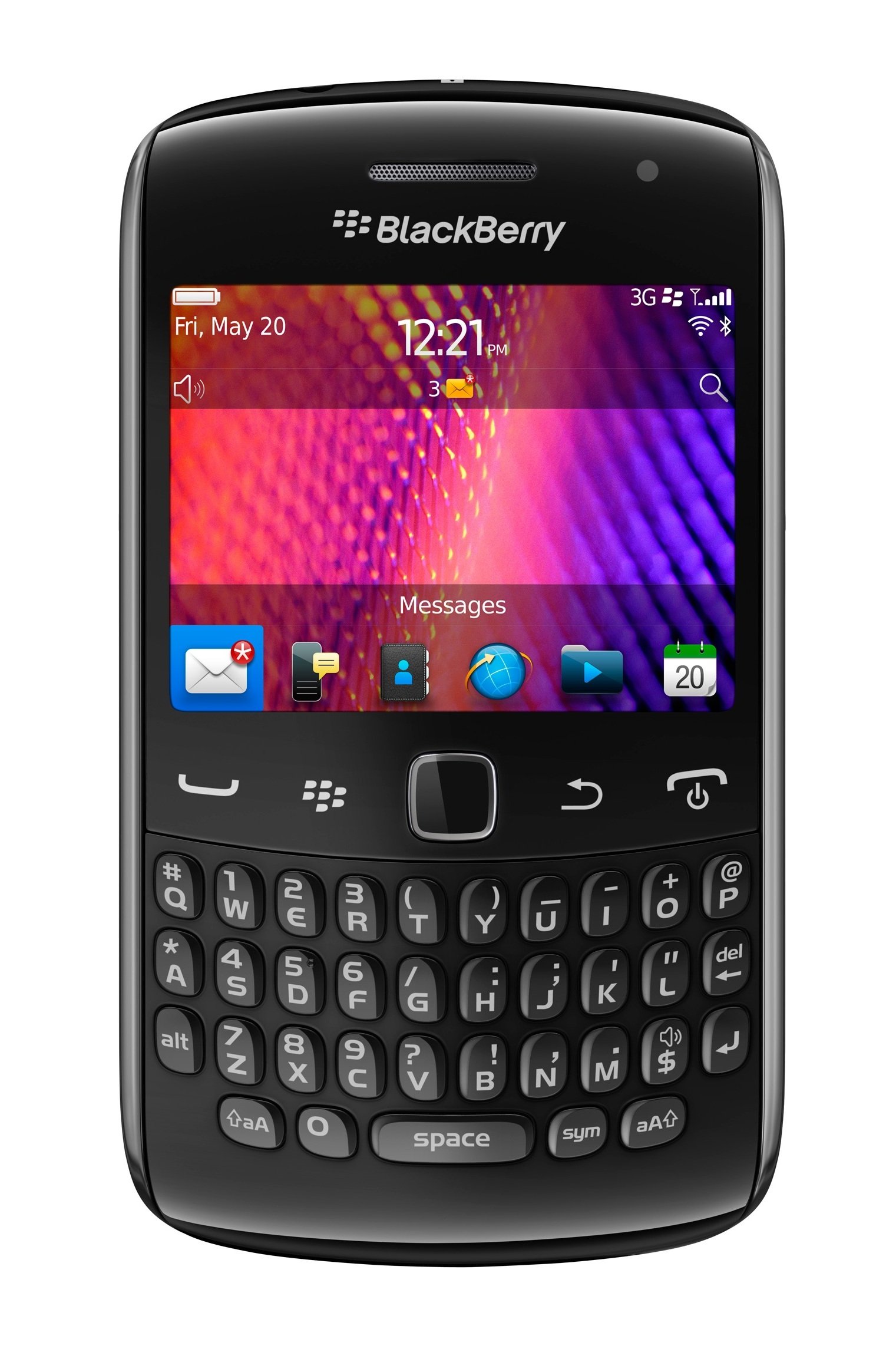 Blackberry Curve 9360 Unlocked Quad-Band 3G GSM Phone with 5MP Camera, QWERTY Keyboard, GPS and Wi-Fi - No Warranty - Black
