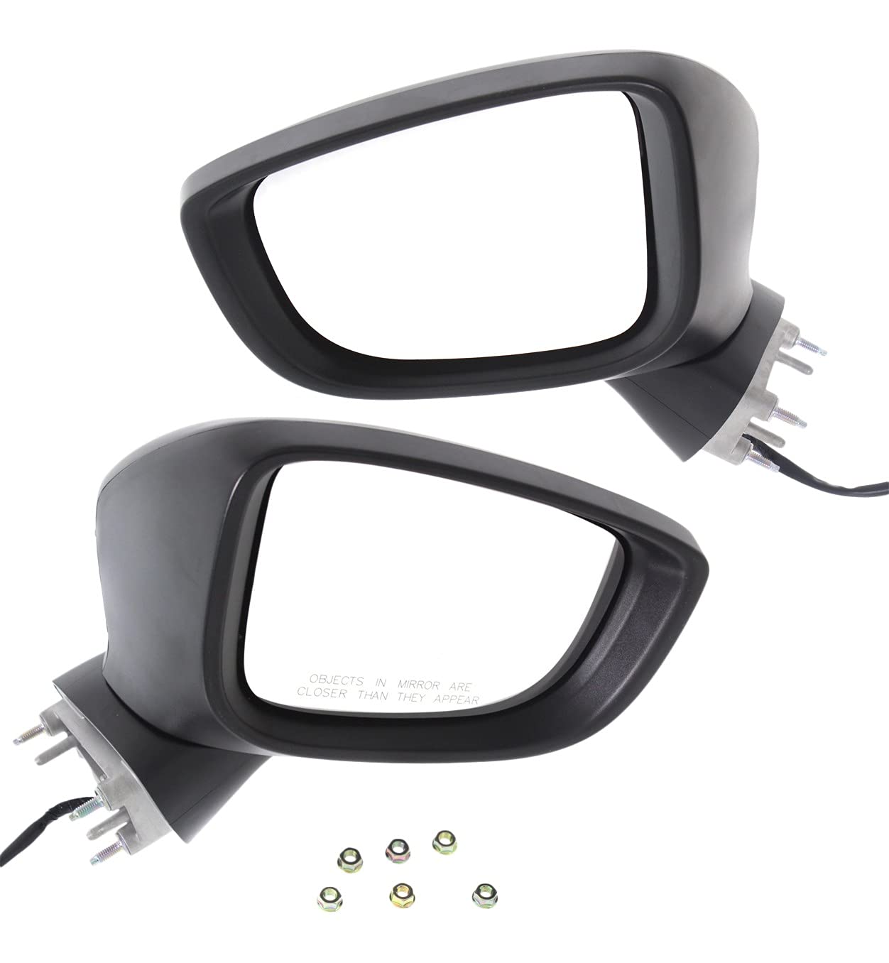 Kool Vue Driver & Passenger Side Power Mirrors for Toyota Yaris iA 2017-2018 With Signal Light Paintable