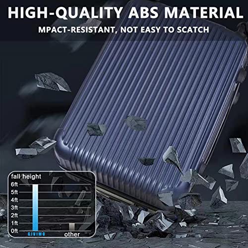 CYOIDAI GIVIMO 3 Piece Luggage Set PC + ABS Lightweight Hard Shell Suitcase Set with Double Spinner Wheels TSA Lock, Set of 3 (20/24/28)