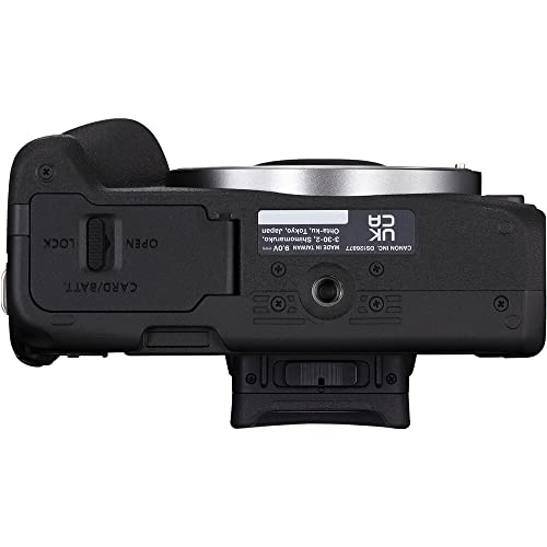 Canon EOS R50 Mirrorless Camera with 18-45mm Lens (Black) (5811C012) + 64GB Memory Card + Bag + Charger + LPE17 Battery + Card Reader + Memory Wallet + Cleaning Kit (Renewed)