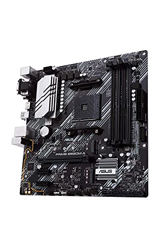 ASUS Prime B550M-A/CSM AMD AM4 (3rd Gen Ryzen™) microATX Commercial Motherboard (PCIe 4.0, ECC Memory, 1Gb LAN, HDMI 2.1/D-Sub, 4K@60HZ, TPM, ASUS Control Center Express)
