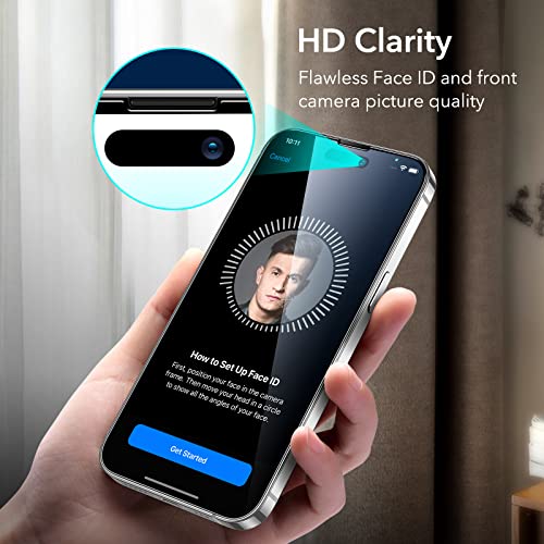 ESR for iPhone 14 Pro Max Screen Protector, Tempered-Glass with Easy Installation Frame compatible with iPhone 14 Pro Max, Military-Grade Protection, Ultra Tough, Scratch Resistant, 3 Pack