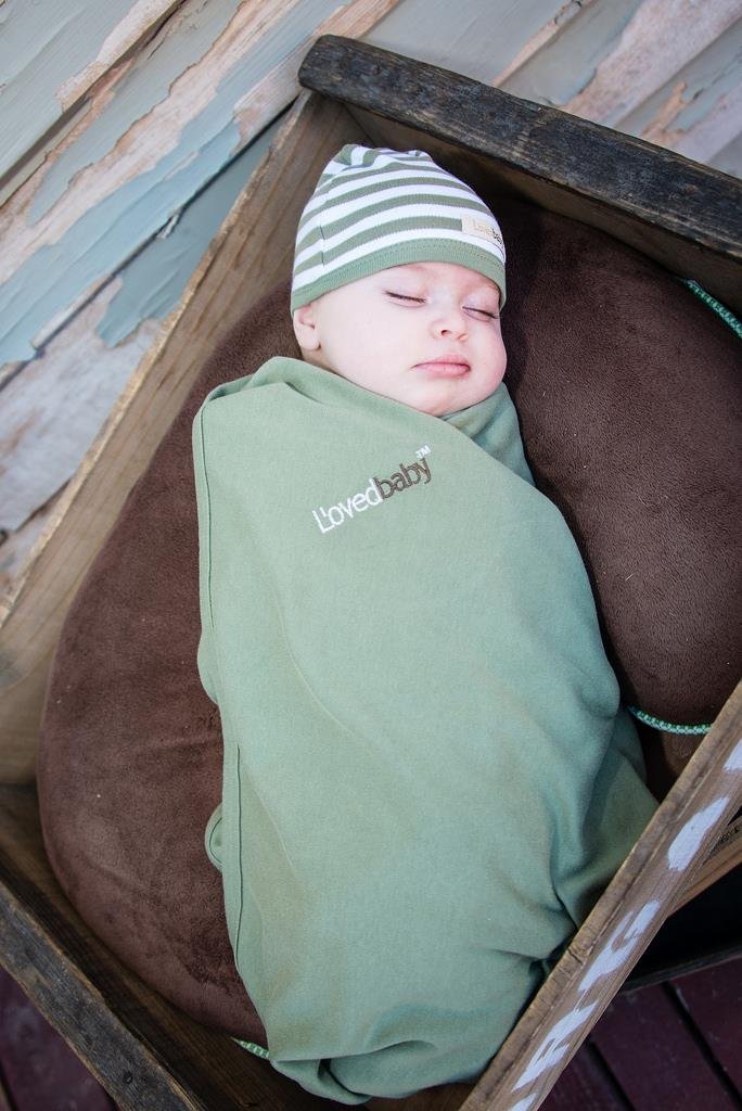 L'ovedbaby unisex baby Unisex-baby Newborn Organic nursery swaddling blankets, Sage, One Size US