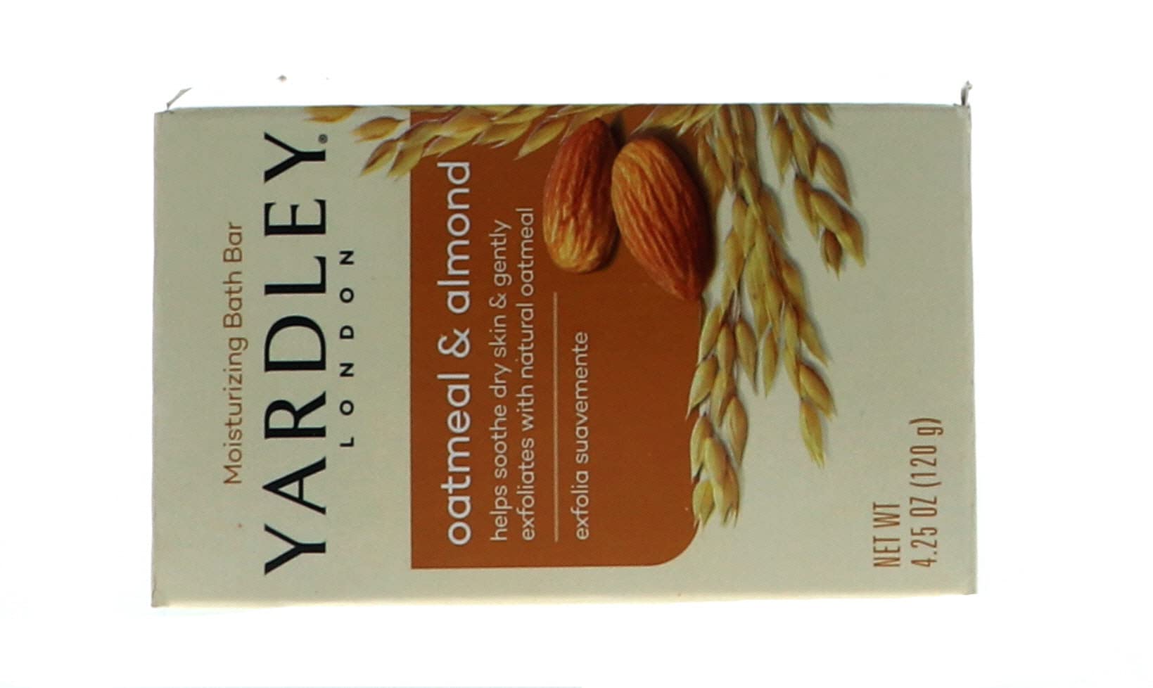 Yardley London Oatmeal and Almond Naturally Moisturizing Bath Bar, 4.0 oz. (Pack of 8)