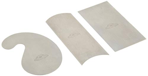 Crown AMT-20188 CRO-20188 376 2-1/2 x 5 Cabinet Scraper (Gooseneck, Rectangular & Curved) -Set of 3, Red