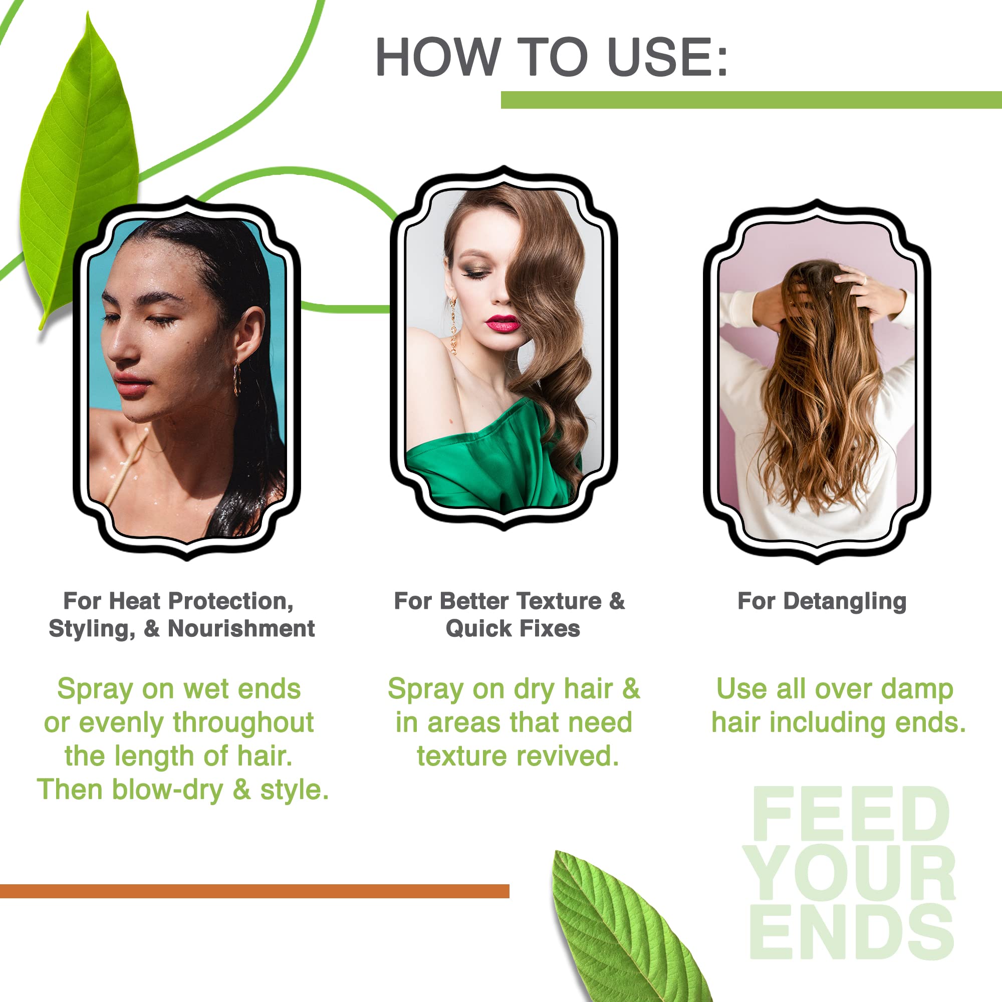 Yarok - Feed Your Ends Leave In Conditioner - Moisturize, Detangle & Protect - Hydrating & Nourishing - For Shiny, Smooth, Soft Hair - 100% Vegan - Gluten, Sulfate, Paraben & Cruelty Free - 4oz