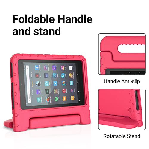 Merocab Kids Case for Fire HD 7 9th 7th 5th Generation 2019 2017 2015 Release, Fire HD 7 2019 2017 2015 Lightweight Shockproof Handle Stand Kids Case Cover for HD 7 9th 7th 5th