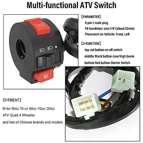 LEIMO KPARTS Complete Electrics Stator Coil CDI Wiring Harness for 4 Stroke ATV KLX 50cc 70cc 110cc 125cc-ATV Wiring Harness