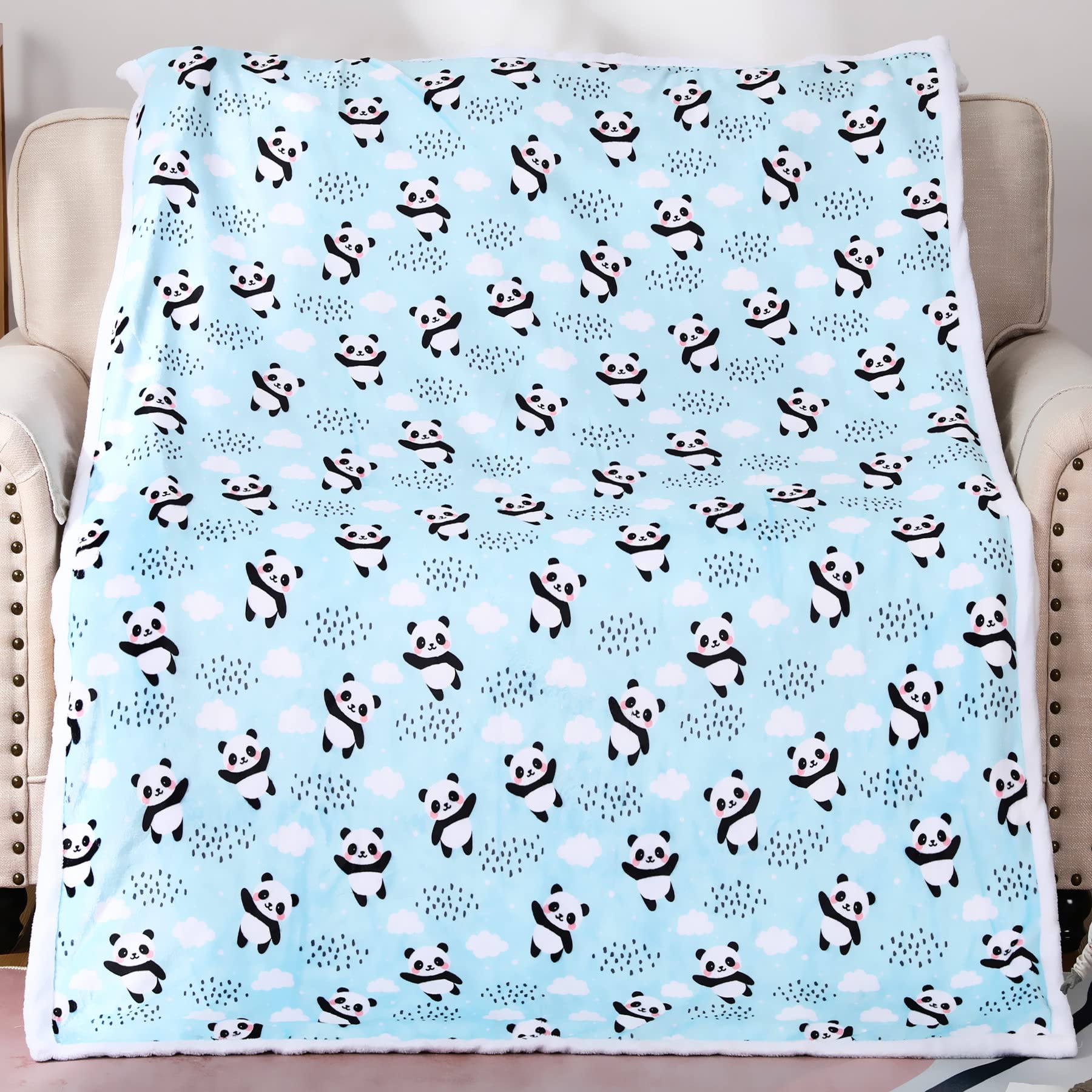 chifave Bear Blanket, 50"x 60" Kids Throw Blankets Super Soft Fluffy Comfortable Flannel Fleece Couch Bed Premium Polyester Children Cute Cartoon Wild Bears Blanket for All Season