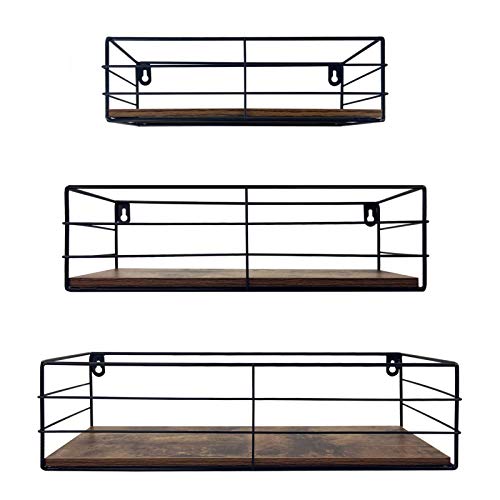CRUGLA Floating Bathroom Wall Mounted Shelves 6 Sets