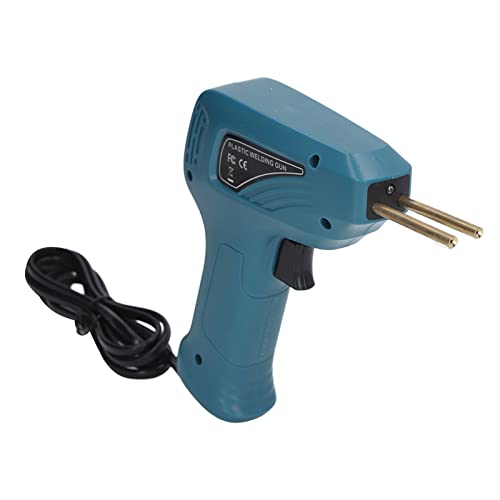 Bumper Repair Stapler Plastic Welder Gun, Stapler Welder Torch ABS Practical Spring Switch Safe Ergonomic with Staple for Garage(Cyan)