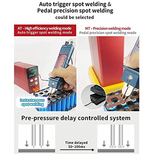 CHUNTIANMEI Handheld Battery Spot Welder with LCD Screen,100~240V Battery Spot Welder and Soldering Station Portable Pulse Welding Machine for Battery Pack 18650 Lithium Batteries