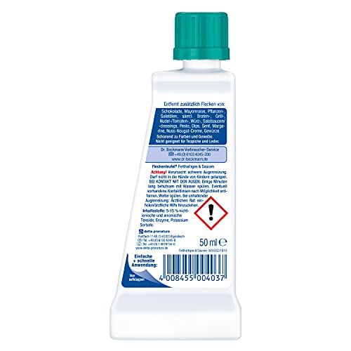 DR. BECKMANN Stain Devil: Fat, Oil & Sauces/Ketchup remover (50ml / 1.7fl oz Bottle)