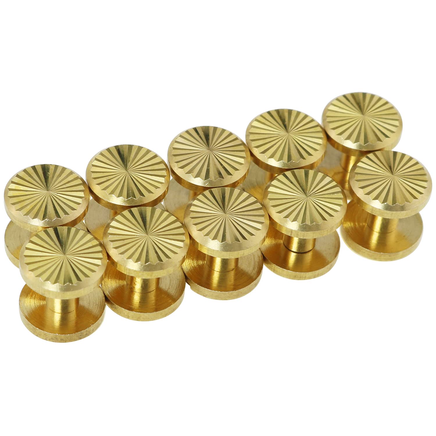 Belt Screw FMHXG 10PCS 10x4x6mm Leather Craft Brass Rivets Chicago Screws Stud Head