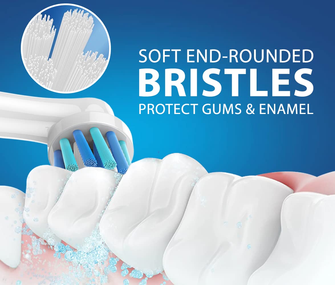 Belwick Replacement Toothbrush Heads Compatible with Oral B Braun, 8 Pack Professional Electric Toothbrush Heads, Precision Brush Heads Refill for Oral-B 7000/Pro 1000/9600/ 5000/3000/8000 (8 Pack)