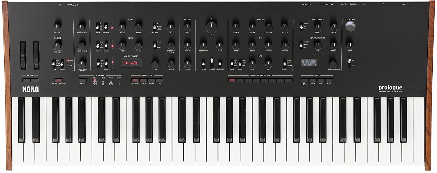 Korg Prologue 16 Polyphonic Analogue Synthesizer Bundle with Sustain Pedal and Austin Bazaar Polishing Cloth
