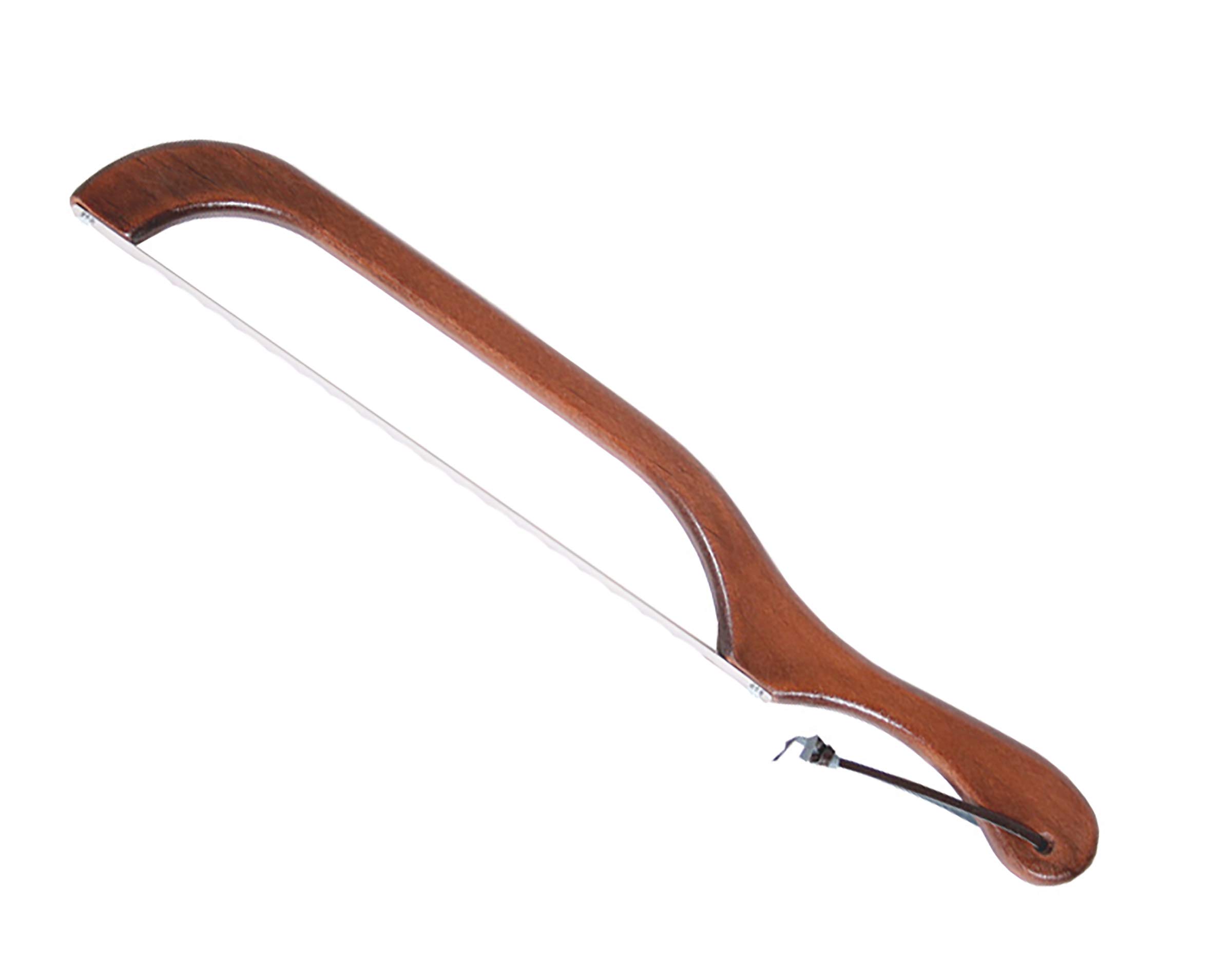 Out of the Woods of Oregon Bread and Bagel Slicer Bow Saw Bread Knife for Home Made Bread - Natural Alder - Choose from RIGHT OR LEFT HANDED (Walnut - Right Handed)