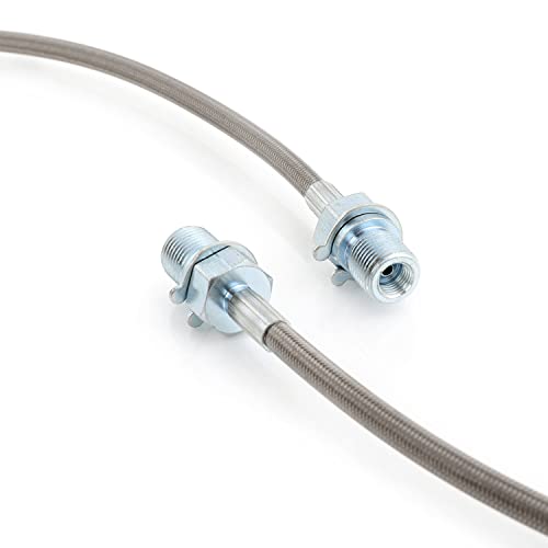 FAPO SHOCK Front and Rear Extended Stainless Steel Brake Lines Compatible With 1971-1991 Chevy C/K 10 15 20 K5 Blazer 4-6" Lift
