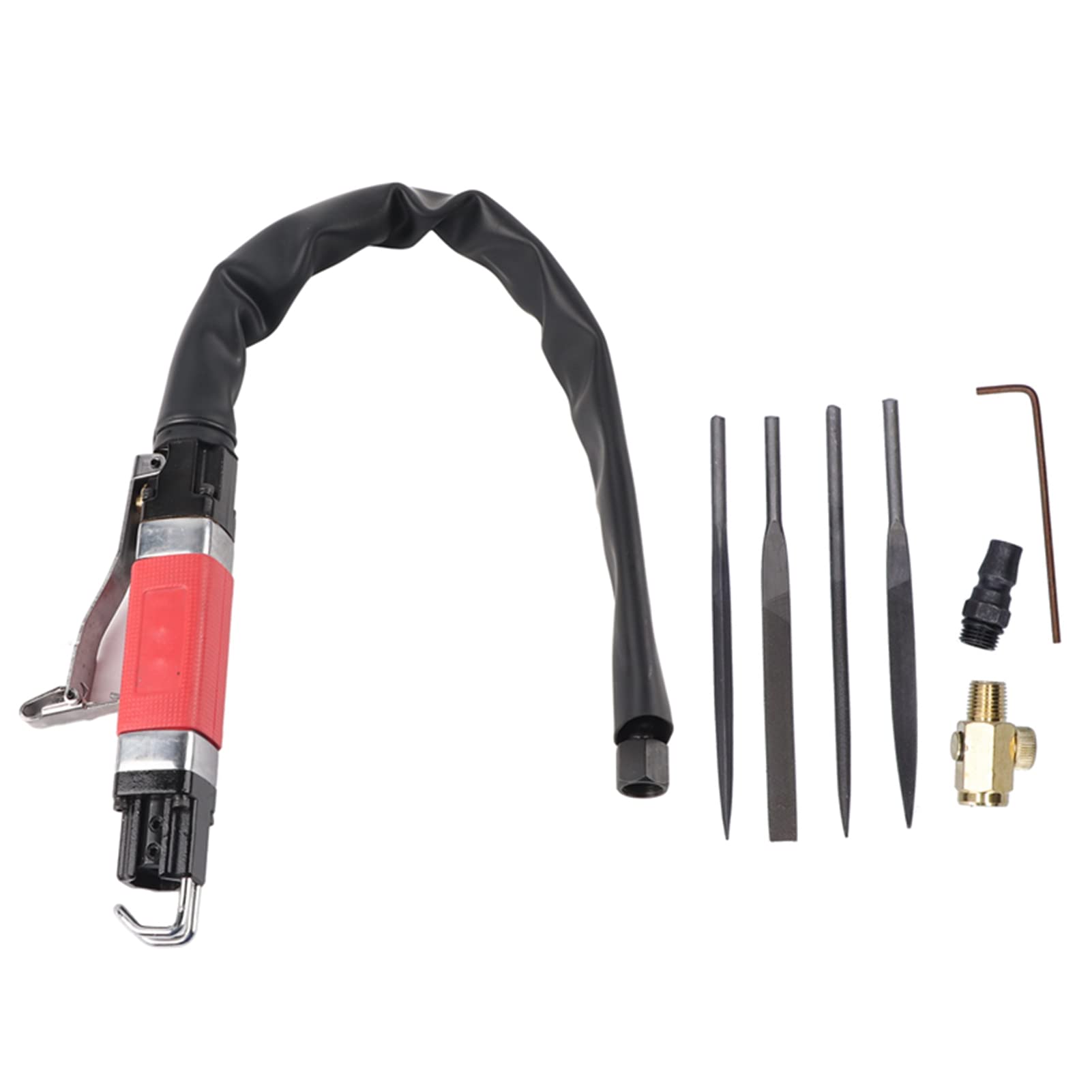 Pneumatic File, Air Reciprocating File Body Saw with Snap Button Switch Pneumatic File Grinding Machine Hardware Tools 6.2bar 90psi for Home