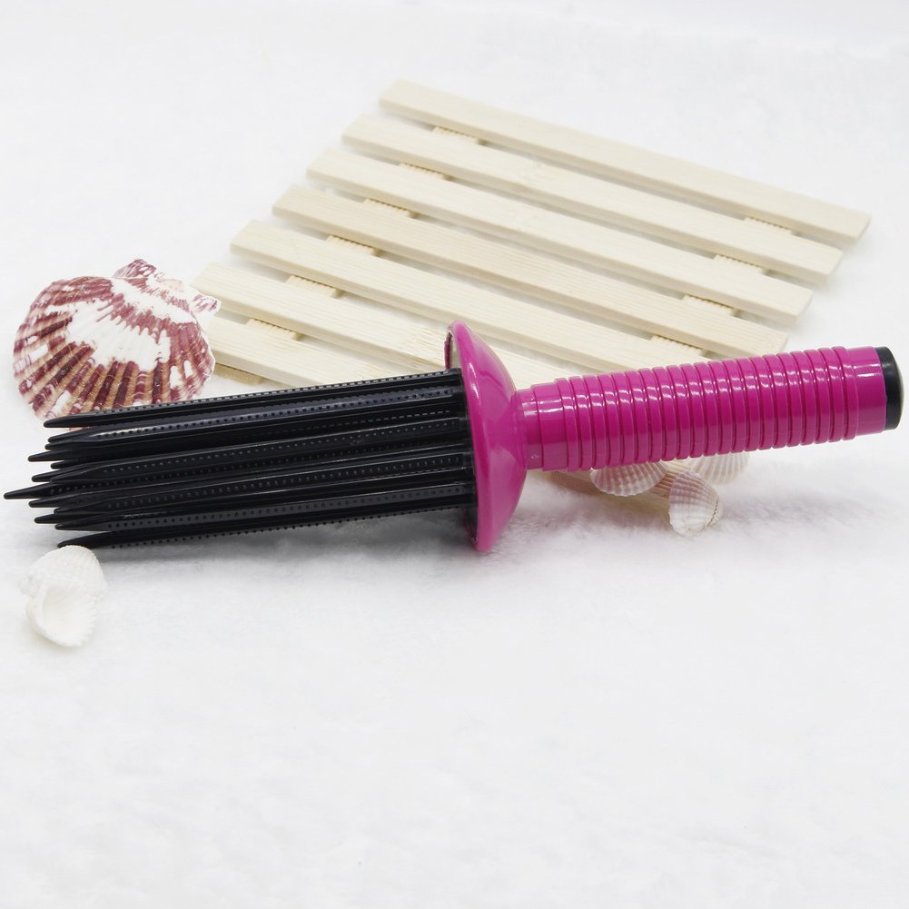 OYBUFSH Adjustable Air Volume Comb Hair Fluffy Styling Curler Curls Comb Curling Make Up Brush Roller Tool