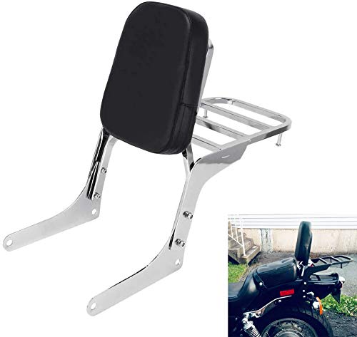 Motorcycle Rear Seat BackRest Sissy Bar Back Rest Compatible For Honda Rebel CA250 CMX250 CMX (Chrome)