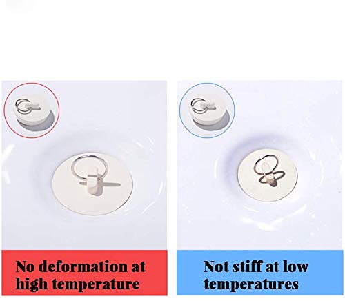 CICITOYWO Bath Tub Drain Stoppers, 4 Pieces Sink Bathtub Plug Rubber Kitchen Bathroom Laundry Bar Water Stopper Seal with Hanging Ring for Shower Faucet Cover Pool Plugs and Caps