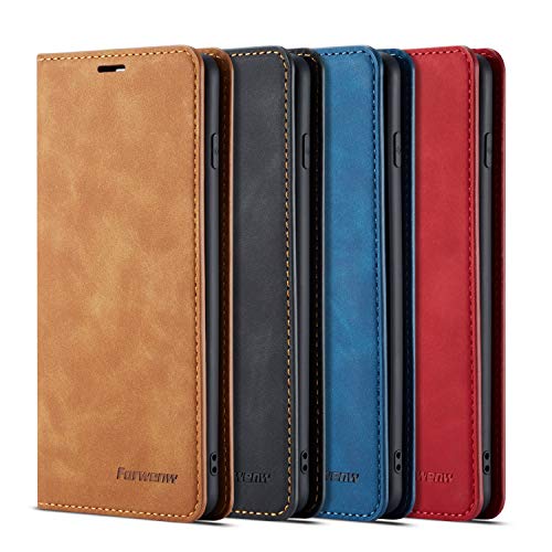 EYZUTAK Premium PU Leather Flip Folio Case for Samsung Galaxy S8, Protective Case with Kickstand Card Slot Magnetic Closure Shockproof Wallet Cover for Samsung Galaxy S8 - Black