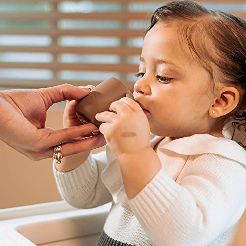 BraveJusticeKidsCo. | Teenie Tiny™ Silicone Developmental Baby-Led Weaning Drinking Cups (2 pack) (Mauve)