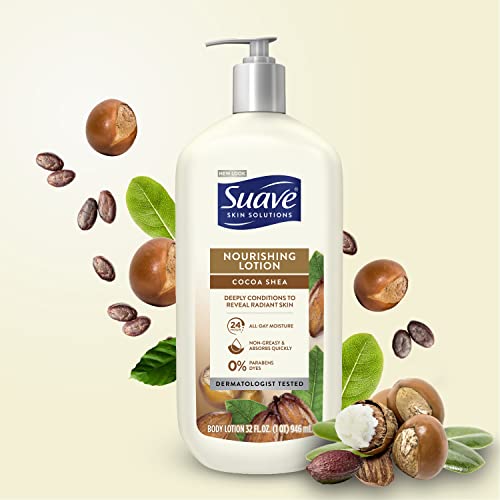 Suave Skin Solutions Body Lotion Cocoa Butter and Shea 32 oz