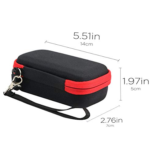 co2CREA Hard Travel Case Replacement for Bosch GLM 50 C/GLM 40 / GLM 165-10 / GLM 165-40 Enabled 165β Distance Measure (Black Case + Inside Blue + Red Zipper)
