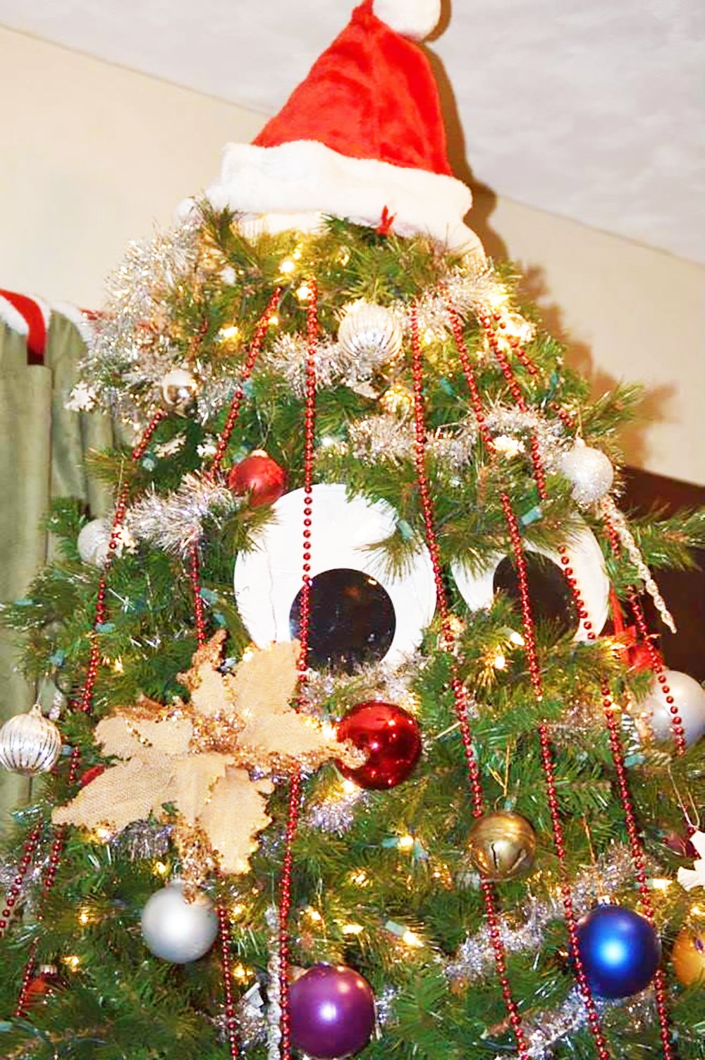 DECORA 7.5 Inch Giant Googly Eyes Plastic Wiggle Eyes with Self Adhesive for Chritsmas Tree Party Decorations 2 Pieces