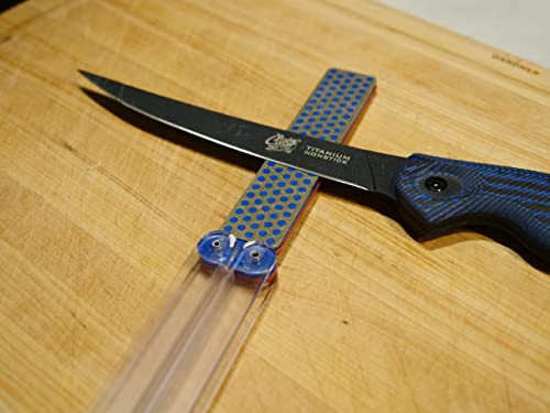 DMT FWFC DuoSharp Double-Sided Diamond Sharpening Stone for Knives and More, 8-Inch, Fine/Coarse