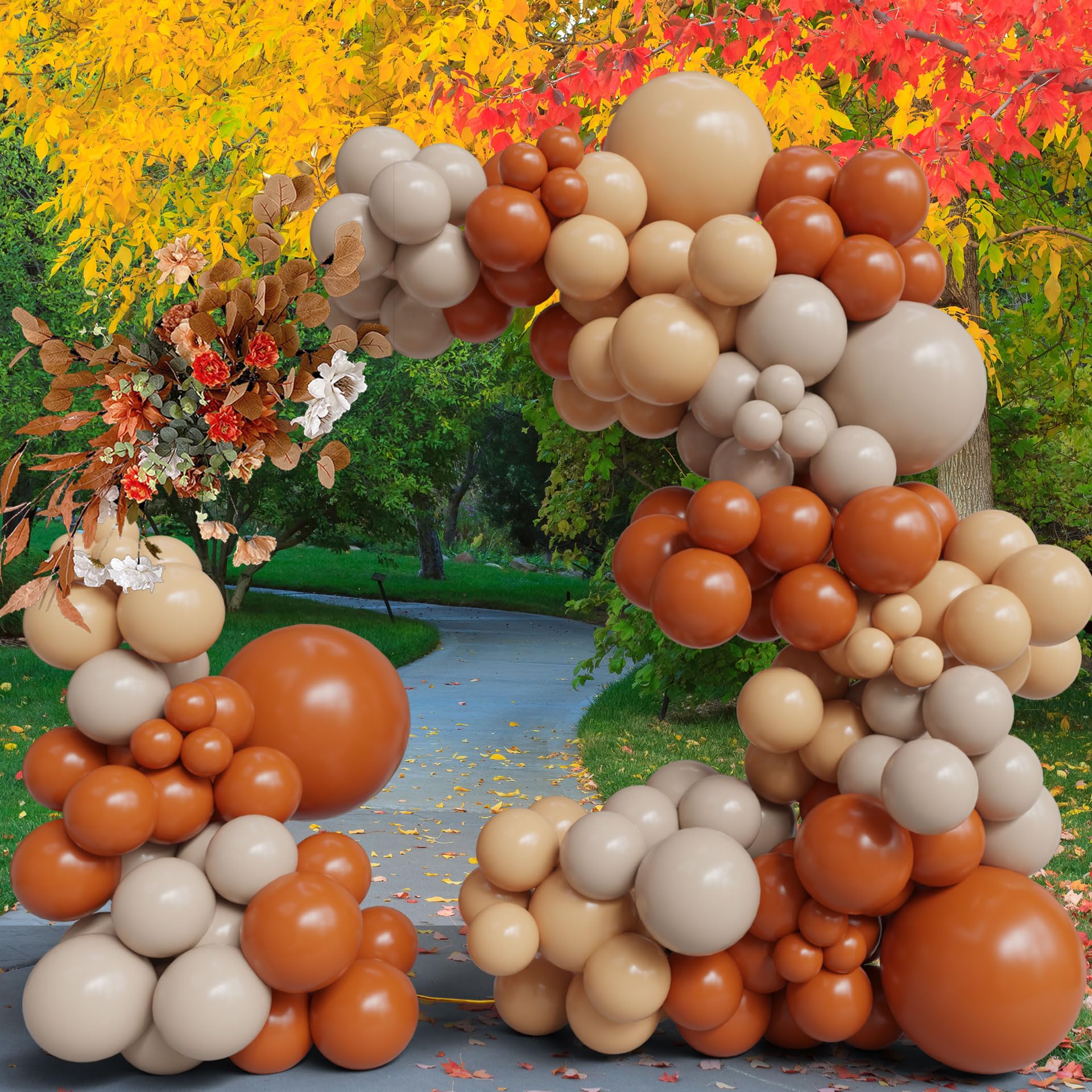 Burnt Orange, Nud Retro White Balloon Arch Kit 127pcs Terracotta Peach Fall Colors Decor Little Cutie Balloon Garland For Autumn Celebrations, Baby ShowersοΌCitrus Birthday, Pumpkin Thanksgiving Events
