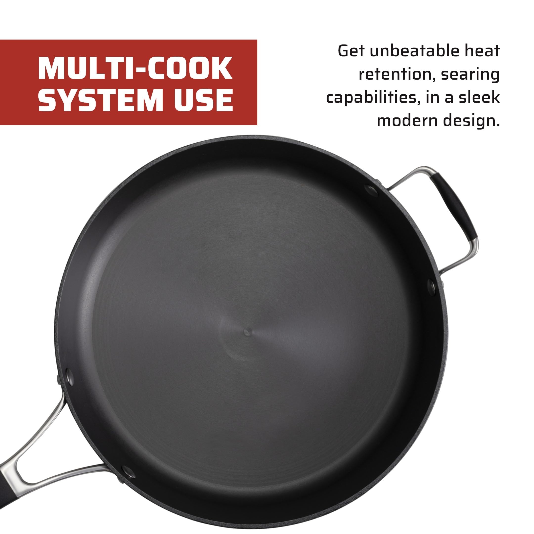 Camp Chef Heritage Cast Iron Skillet - Seasoned Cast Iron Pan - Camping Accessories & Essentials - Sleek, Modern Design - Amazing Heat Retention - Ready-to-Use Cast Iron Skillet - 12"