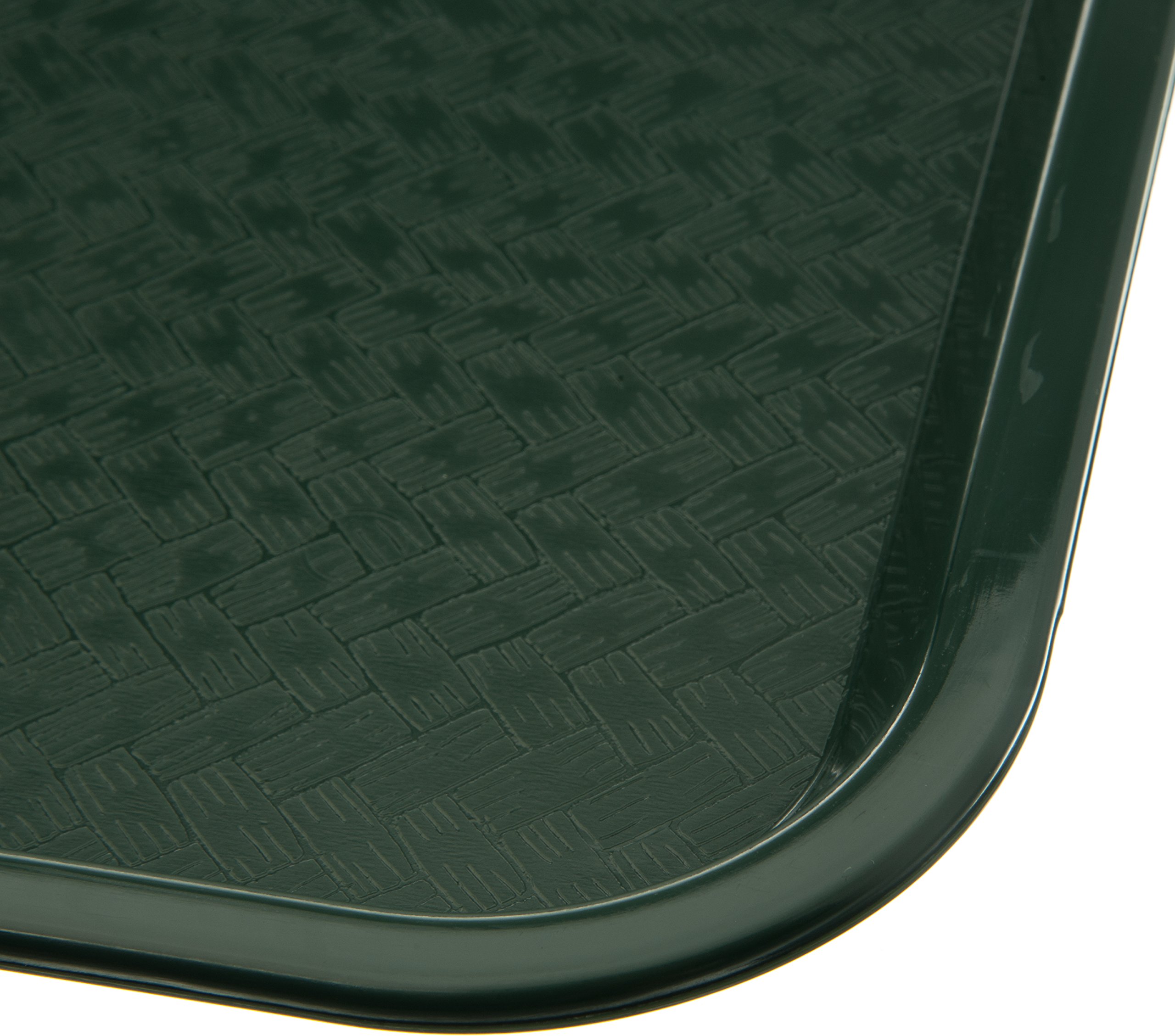 Carlisle FoodService Cafe Plastic Fast Food Trays, 12" x 16", Slate and Forest Green