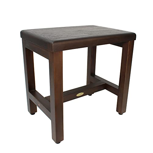 DecoTeak, 18 ", Teak Shower Bench, Teak Shower Seat, Teak Shower Stool, Teak Bench for Shower, Teak Shower Chair, Teakwood Shower Bench, Teak Bath Bench, Brown, 18 Inch