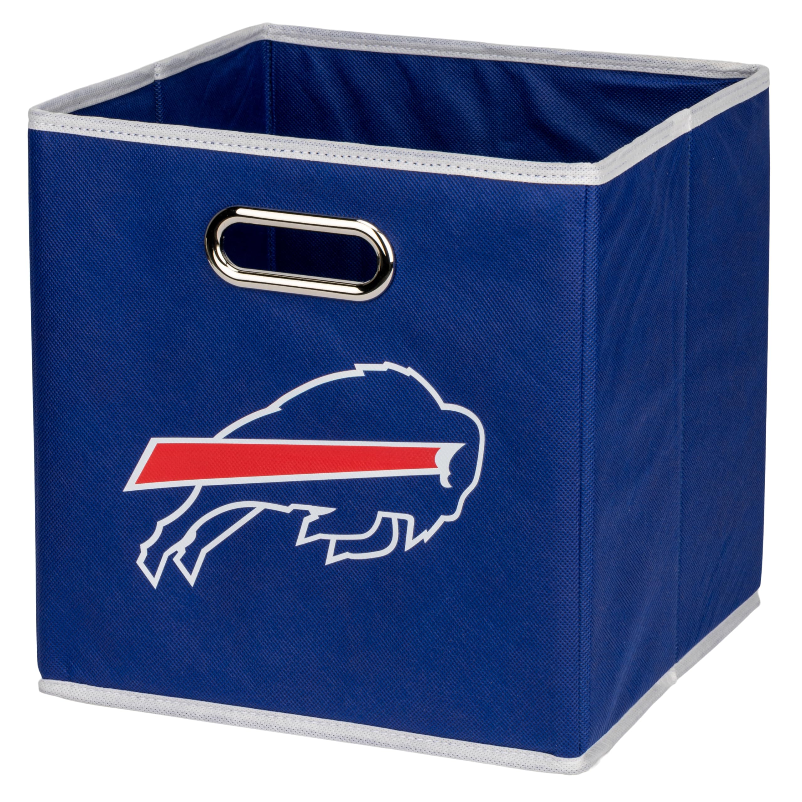 Franklin Sports Buffalo Bills NFL Storage Bin - Collapsible Cube Container + Storage Basket - NFL Office, Bedroom + Living Room Décor - 11"x11"