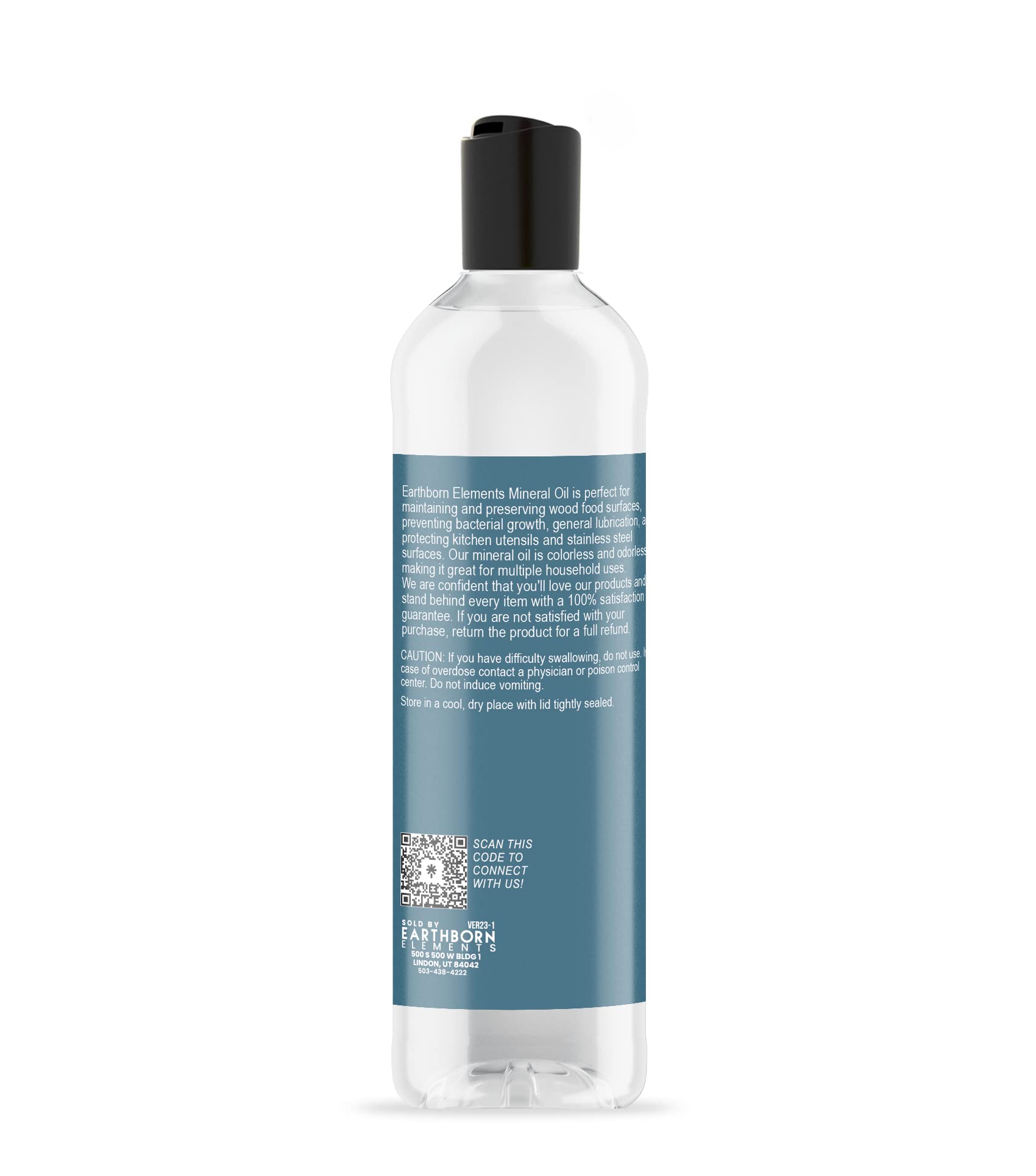 Earthborn Elements Mineral Oil 8 fl oz, Pure & Undiluted, No Additives Clear