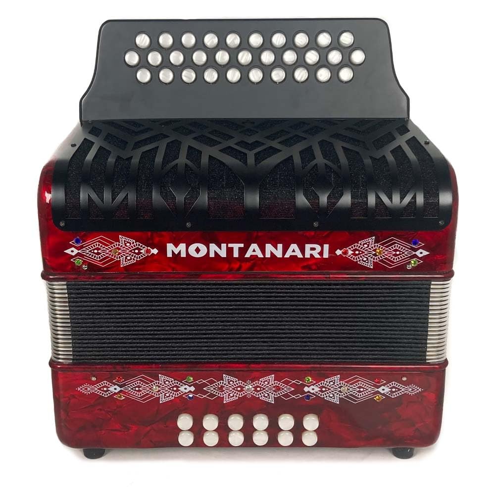 Montanari Vallenato Accordion GCF Red