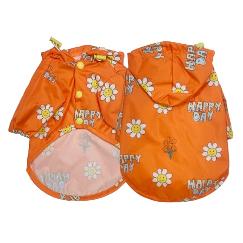 Dog Raincoat Pet Waterproof Clothes Puppy Rain Jacket Stylish Water Resistant Premium Dogs Raincoats Poncho for Small Medium Large Dog Rainwear (XX-Large, Orange)