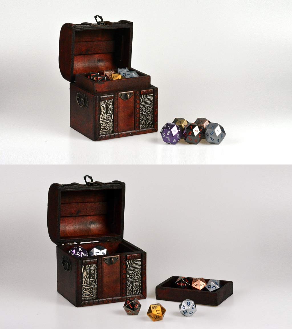 KakapopoTCG Elven Chest (Harmony) Lockable Wood Deck and Counter Box Trading Cards MTG Magic FaB TCG YGO PTCG EDH Commander Box Dice Box DnD Spell Card Box